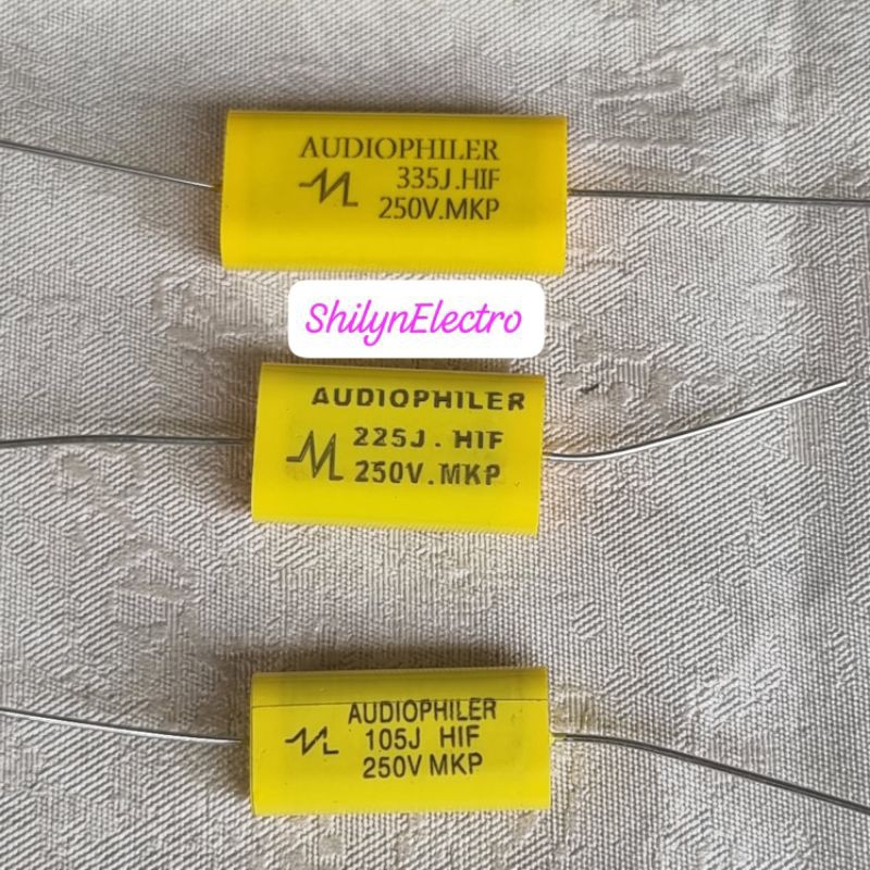 Jual KAPASITOR MKP KUNING 1UF 105J / 2.2UF 225J / 3.3UF 335J 250V CAPASITOR AUDIOPHILER | Shopee ...