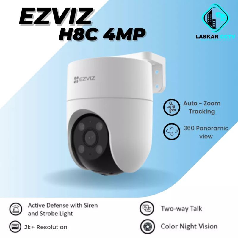 Jual CCTV EZVIZ H8C FULL HD 2K+ 4MP AUTO ZOOM WI-FI KAMERA IP CAMERA ...
