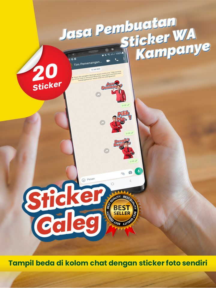 Jual JASA PEMBUATAN STICKER WA CALEG KAMPANYE | Shopee Indonesia