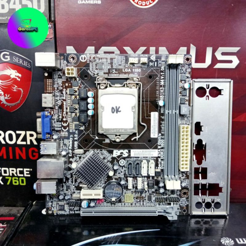 Jual Motherboard H81 ECS H81H3-M4 HDMI Socket LGA 1150 DDr3 | Shopee ...