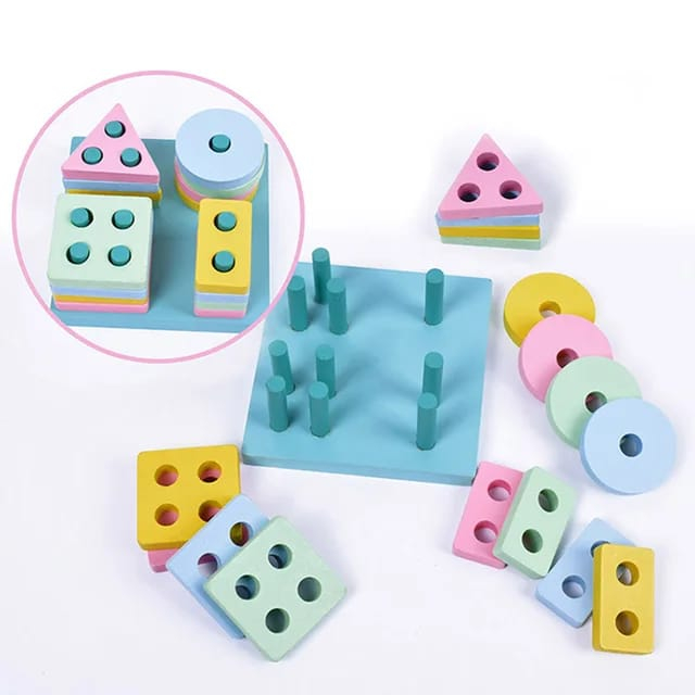 Jual Mainan Montessori Shape Sorter Mengenal Bentuk Geometri Dasar ...