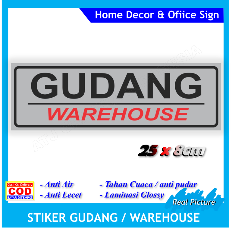 Jual Stiker label gudang tempat penyimpanan stock barang sticker ruang ...