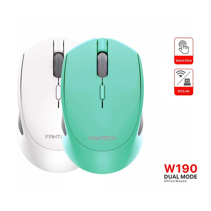 Jual FANTECH MOUSE WIRELESS W190 (MINT/WHITE/BLACK/BLUE) | Shopee Indonesia
