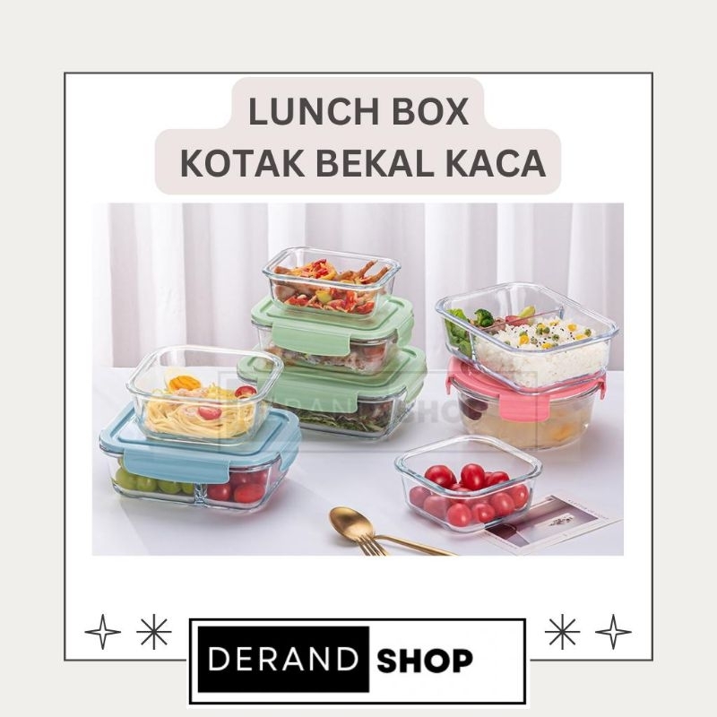 Jual Lunch box kaca / Kotak makan kaca / wadah penyimpanan kaca ...