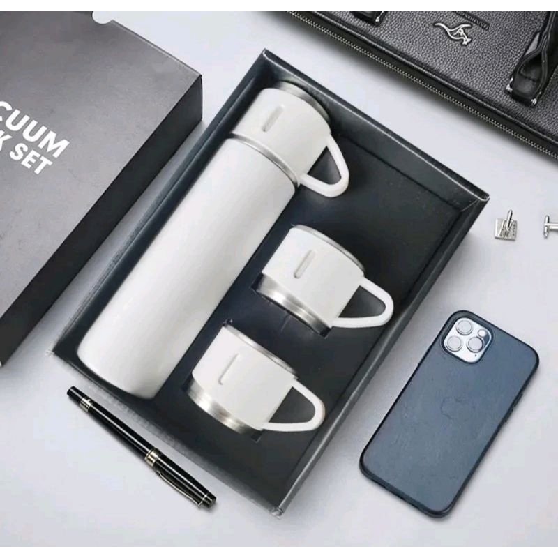 Jual Termos Tumbler Vacuum Falsk Set 3 in 1 / Tumbler Gift Box Hampers | Shopee Indonesia