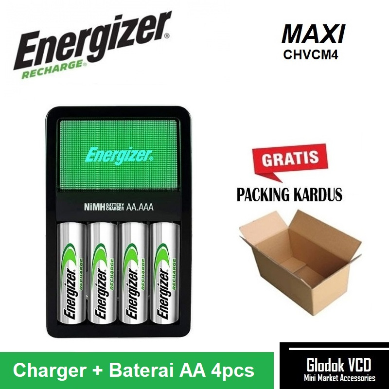 Jual Energizer Charger Baterai Maxi + Battery AA 2000mAh 4pcs | Shopee ...