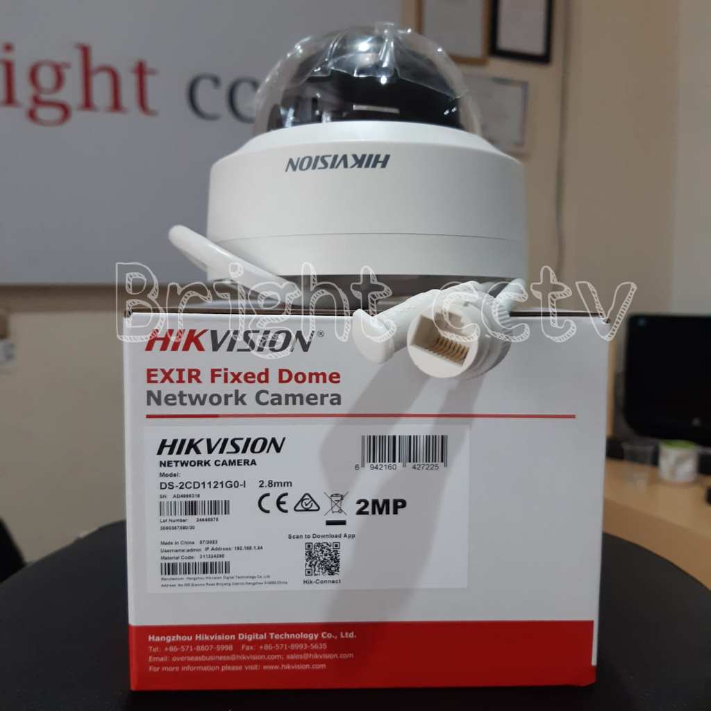 Jual DS-2CD1121G0-I - HIKVISION IP CAMERA 2MP FIXED DOME CAMERA ...