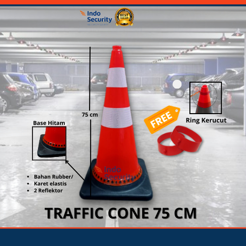 Jual PROMO TRAFFIC CONE 75 CM / KERUCUT LALU LINTAS | Shopee Indonesia