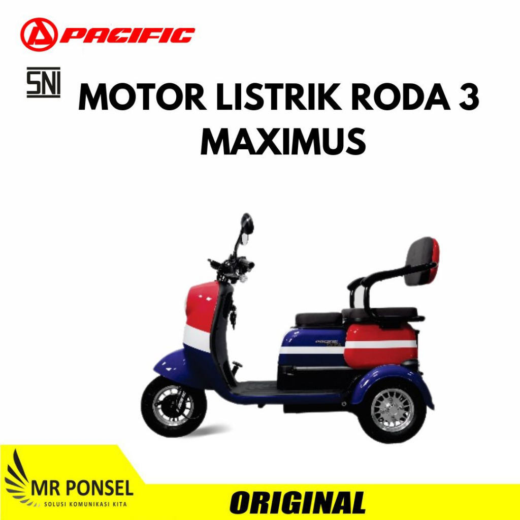 Jual SEPEDA MOTOR LISTRIK RODA TIGA PACIFIC MAXIMUS Garansi Resmi ...