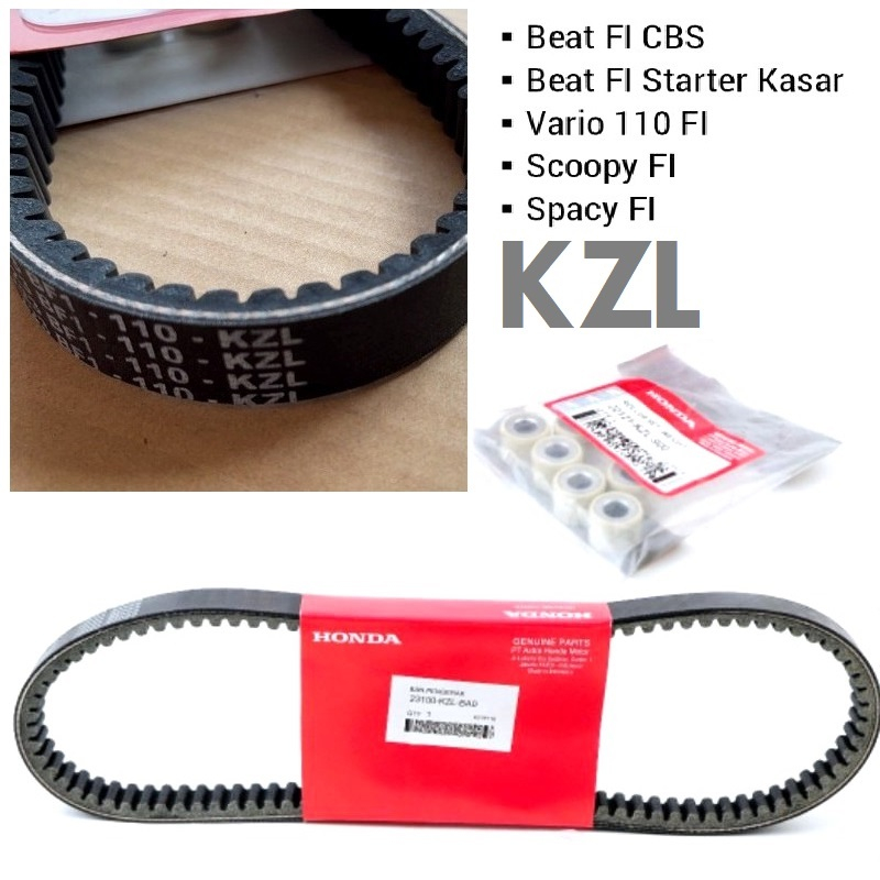 Jual (26G) VANBELT ASSY BEAT FI KZL Spacy Fi Vario 110 Fi Set Roller Part Kzl Starter Kasar ...
