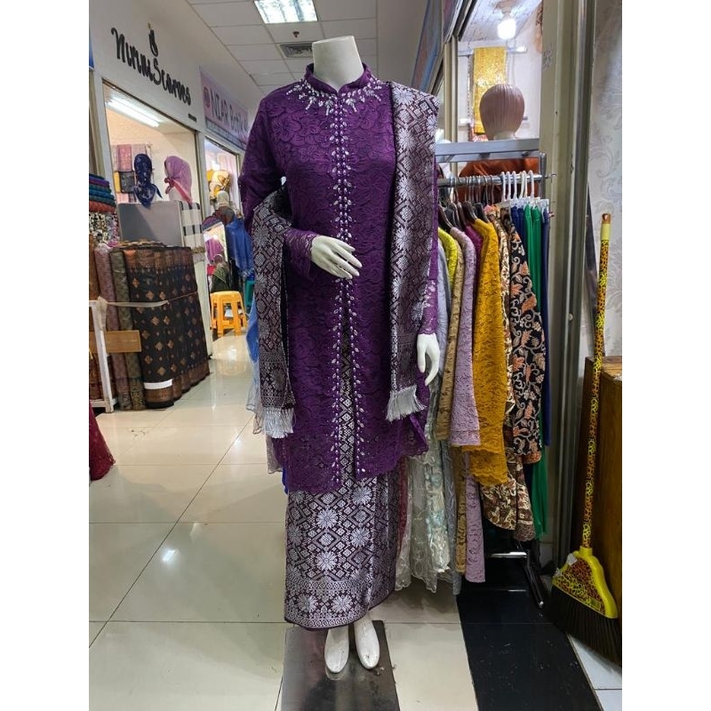 Jual SET KEBAYA BRUKAT PAYET SONGKET PALEMBANG | Shopee Indonesia