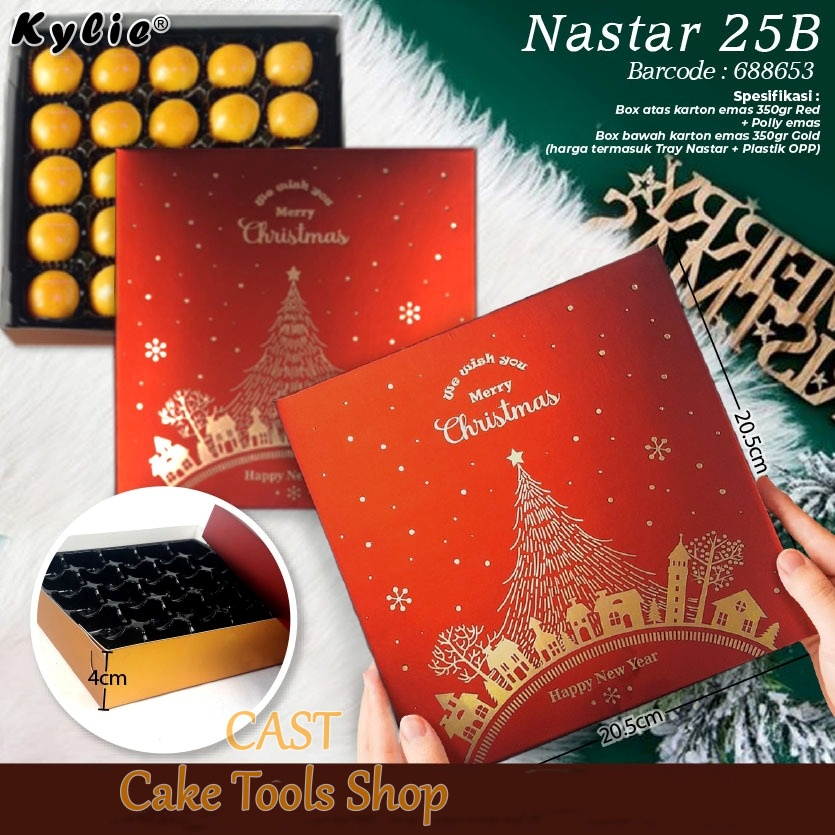 Jual Kotak Box Nastar Christmas Natal 5x5 cavity 4 set | Shopee Indonesia