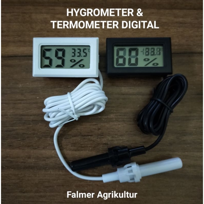 Jual HYGROMETER DAN TERMOMETER MINI DIGITAL With Probe | Shopee Indonesia