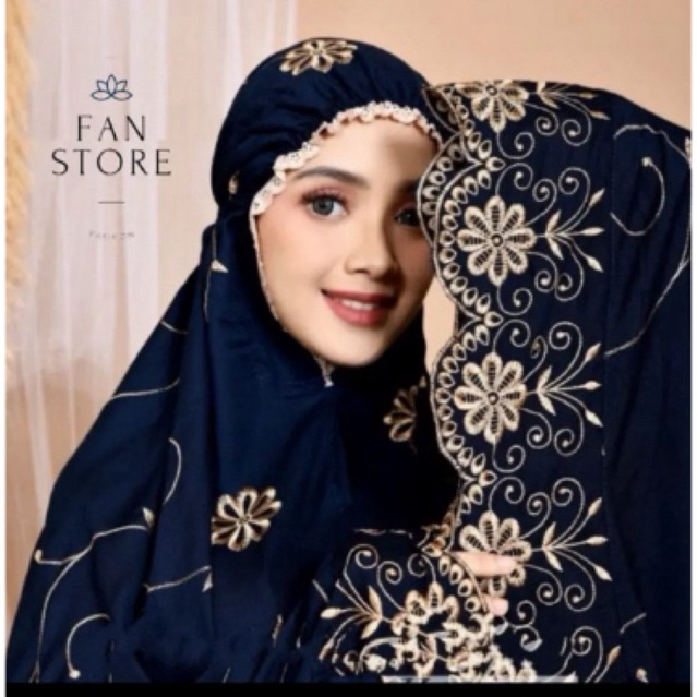 Jual Fanstore-Mukena Dewasa Gracella Full Bordir Jumbo Katun Premium | Shopee Indonesia