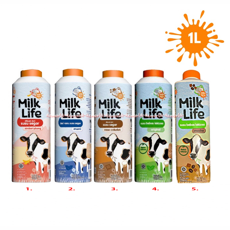 Jual Milk Life 1L Susu Segar Stroberi Pisang Murni Coklat Original ...