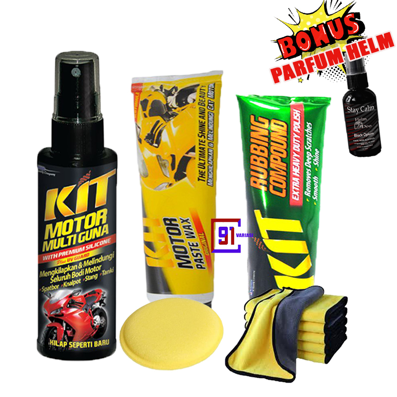 Jual PAKET Kit Pengkilap Bodi Motor - Rubbing Compound - Kit Wax ...