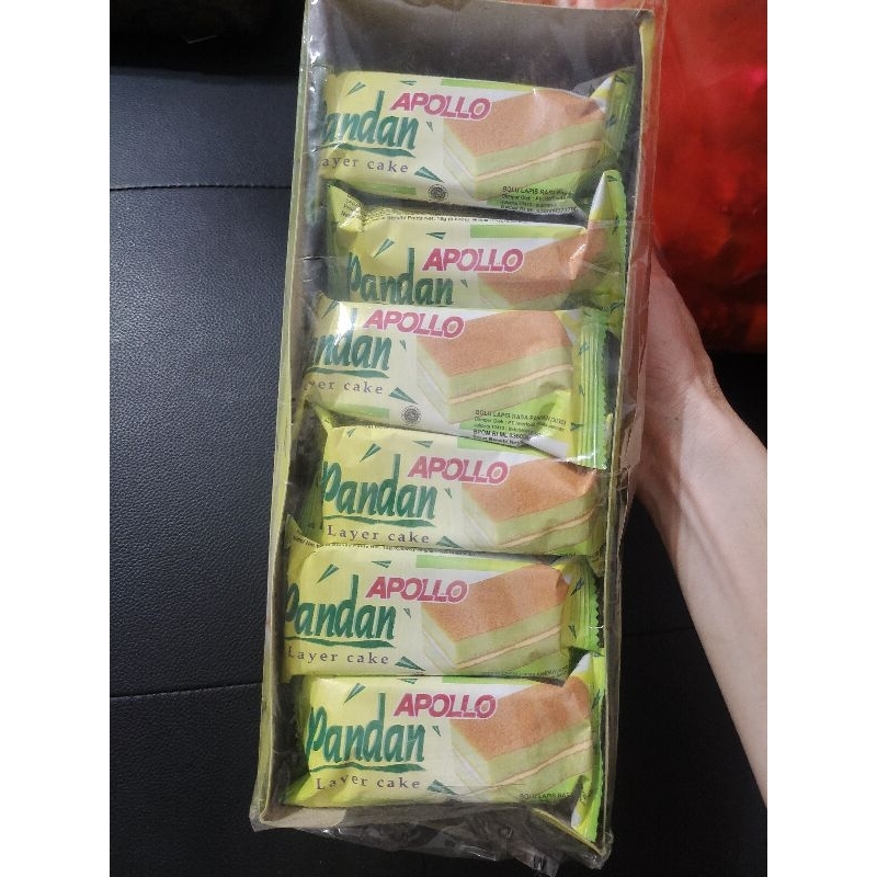 Jual APOLLO pandan Layer Cake 24pc *1box# | Shopee Indonesia