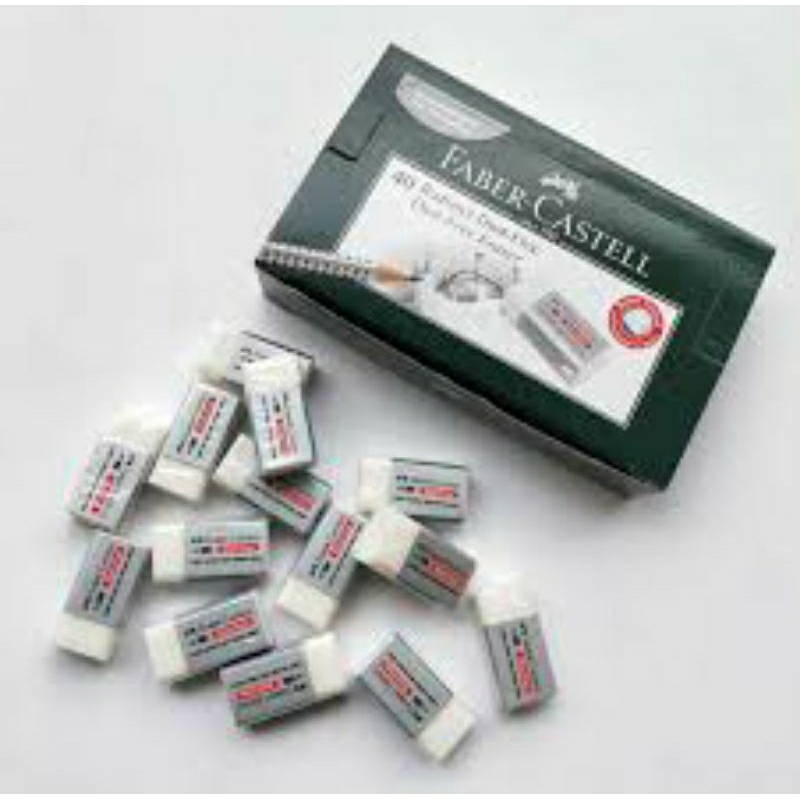 Jual Penghapus faber Castell // eraser kecil putih B40 | Shopee Indonesia