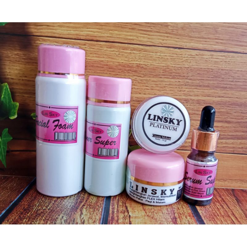 Jual 1 paket Linsky Ping + Platinum untuk jerawat Bpom Original segel ...