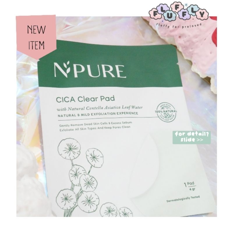 Jual NPURE Cica Clear Pads Sachet [1 pads] 4gr | Kapas for Exfoliate ...