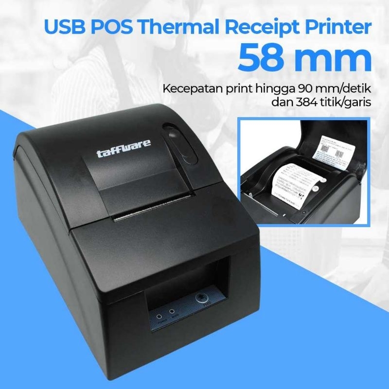 Jual Taffware Printer USB POS Thermal Receipt Printer 58mm - XYL-5890H ...