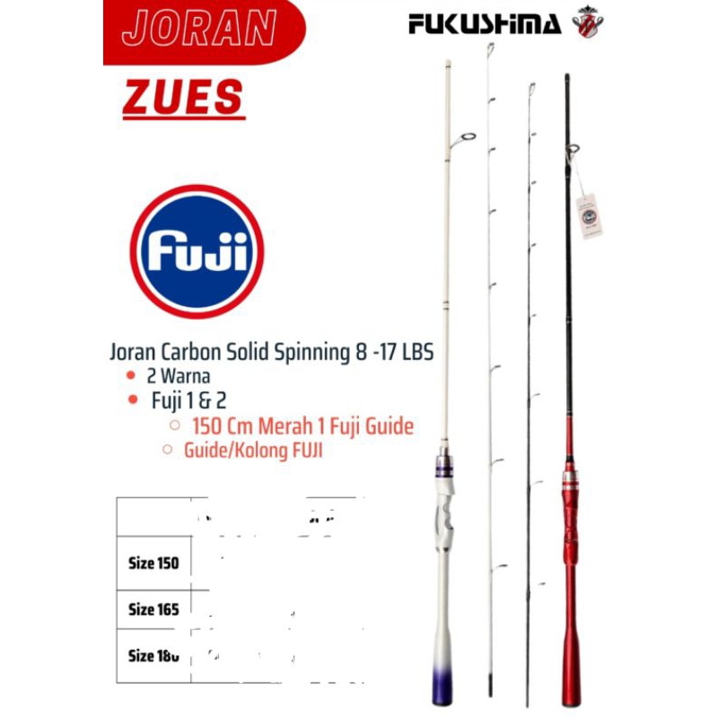 Jual joran fukushima zues carbon solid fuji ring | Shopee Indonesia
