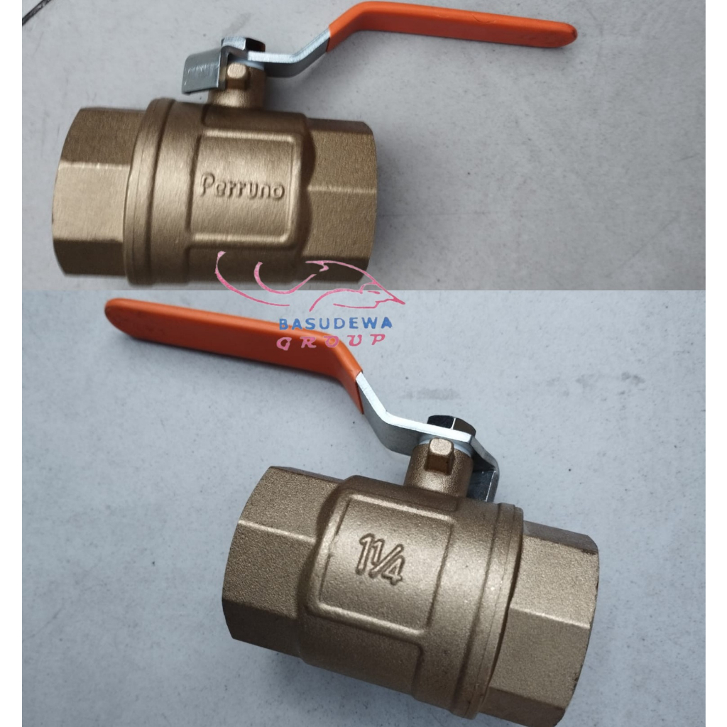 Jual PERRUNO BALL VALVE KUNINGAN 1 1/4" / STOP KRAN KUNINGAN 1 1/4 INCH ...