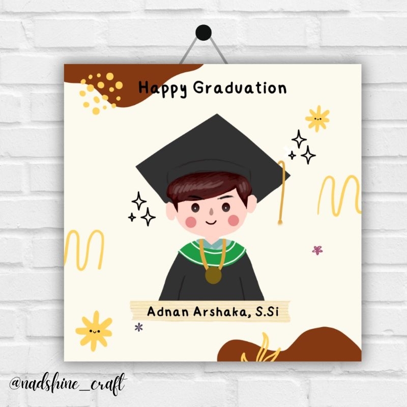 Jual Hadiah wisuda animasi frame 20x20 / kado wisuda | Shopee Indonesia