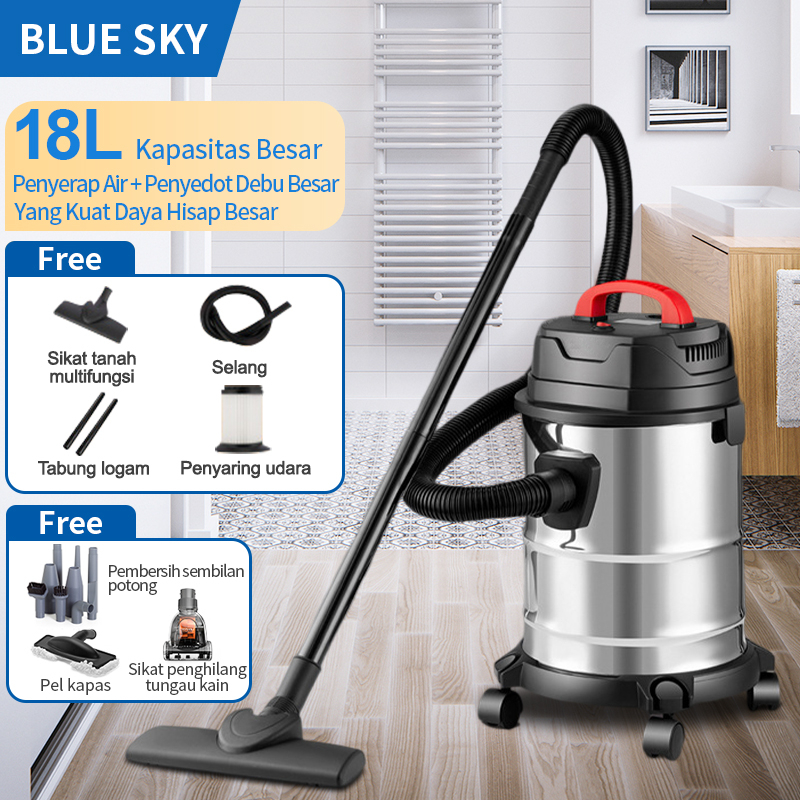Jual BLUE SKY Vacuum Cleaner 18L 3in1 Vakum/Air Hisap/Blower Sedot Debu ...