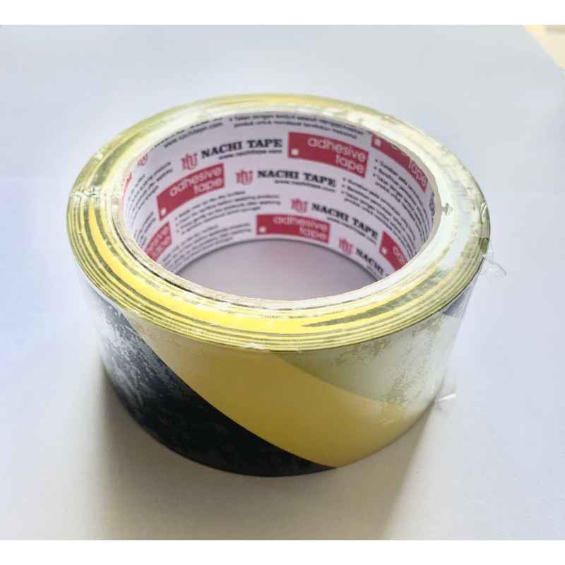 Jual Nachi Tape Lakban Kuning-Hitam Floor Marking PVC Tape 48mm x 20M ...