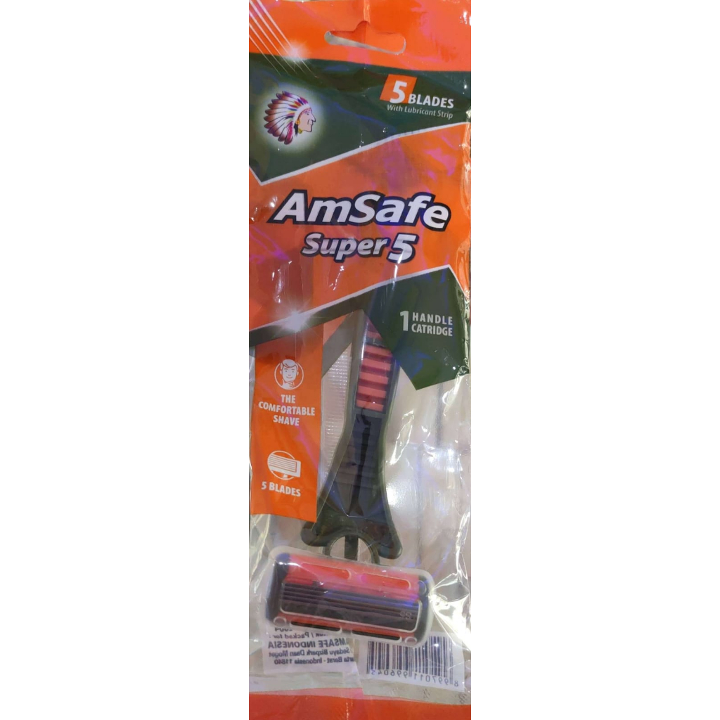 Jual Amsafe Super 5 Alat Cukur dengan 5 Mata Pisau | Shopee Indonesia