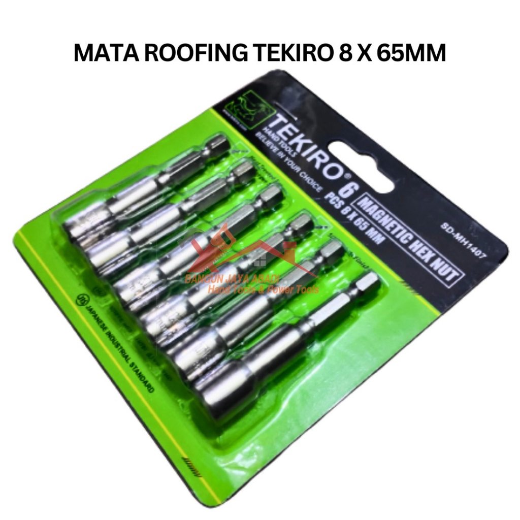 Jual BJ TEKIRO MAGNETIC HEX NUT 8 X 65 MM /MATA ROOFING / TOOLS - ALAT ...