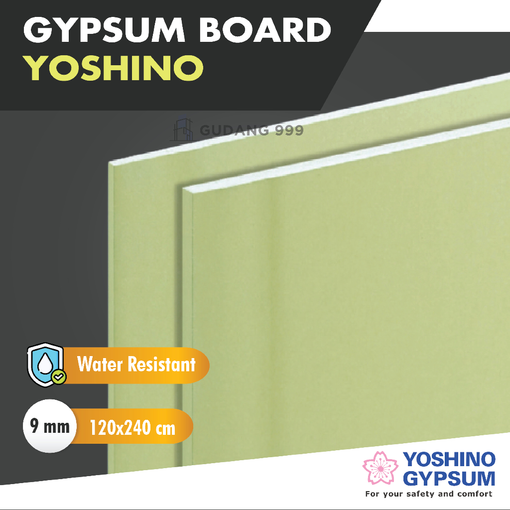 Jual GIPSUM YOSHINO WR9mm / GYPSUM YOSHINO MR 9 MM / PAPAN YOSHINO ...