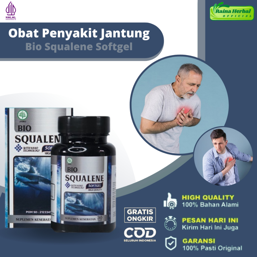 Jual Bio Squalene - Obat Jantung Koroner - Jantung Bengkak / Jantung ...