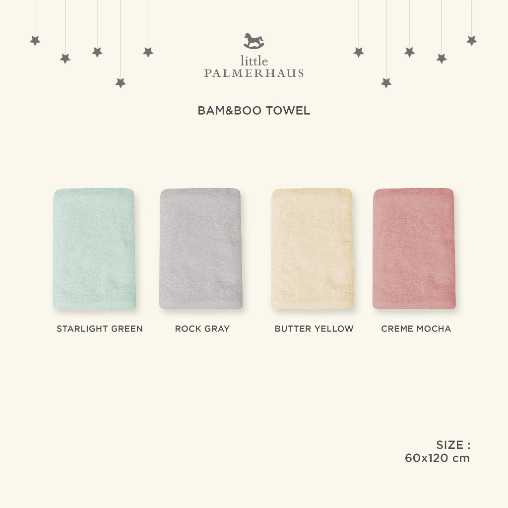 Jual Little Palmerhaus - Bam & Boo Bamboo Towel 60x120 (Handuk Bayi / Baby Towel) | Shopee Indonesia