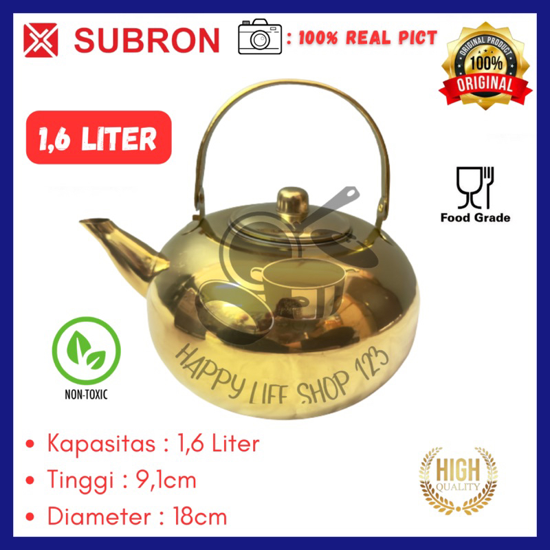 Jual SUBRON Teko Siul Stainless 4/5/6 Liter / Teko Bunyi 4/5/6 Liter ...