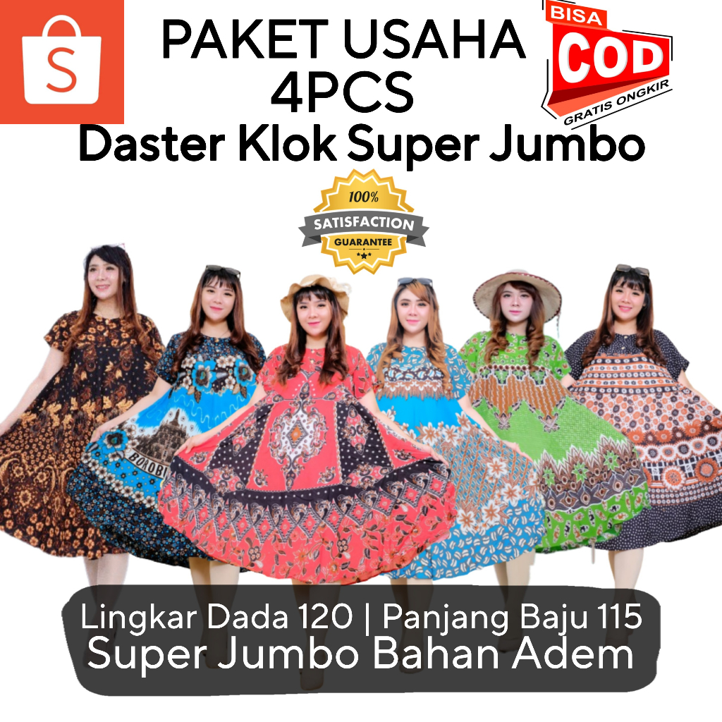 Jual Paket Usaha 4PCS Daster Payung Klok Super Jumbo LD 120 Lebar ...