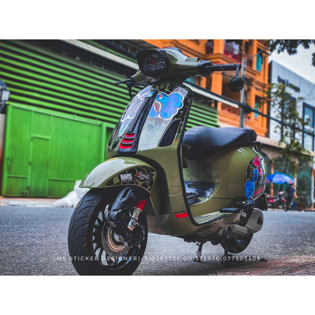 Jual STRIPING CUSTOM VESPA MATIC DOODLE 3D | Shopee Indonesia