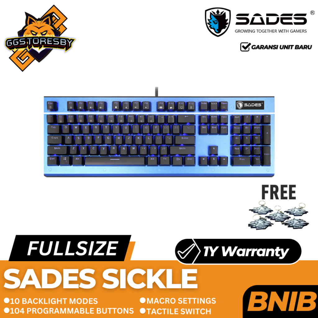 Jual SADES SICKLE MECHANICAL Gaming Keyboard | Shopee Indonesia