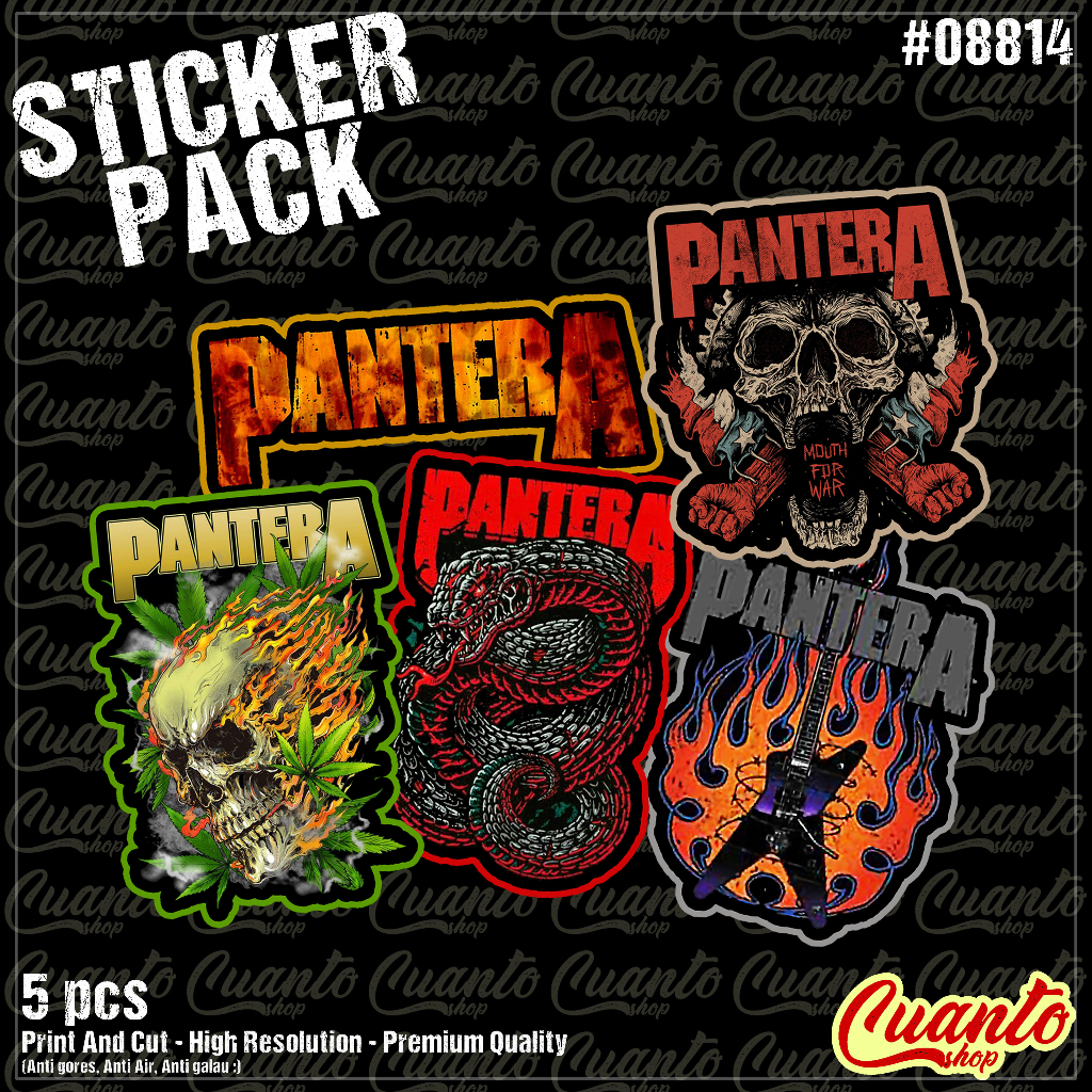 Jual Stiker Band Metal Terbaik Pantera Isi 5 | Shopee Indonesia