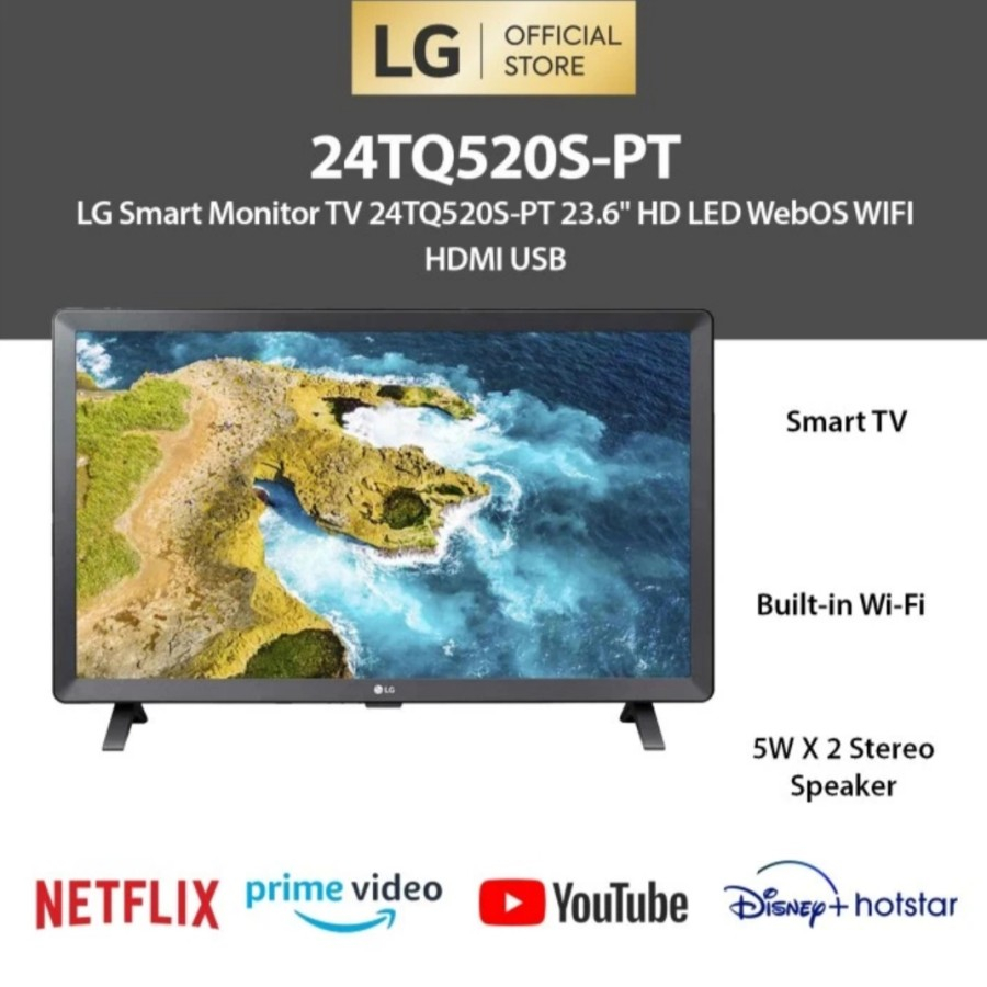 Jual LG LED SMART TV 24 INCH 24TQ520S Digital TV 24" MONITOR 24 ...