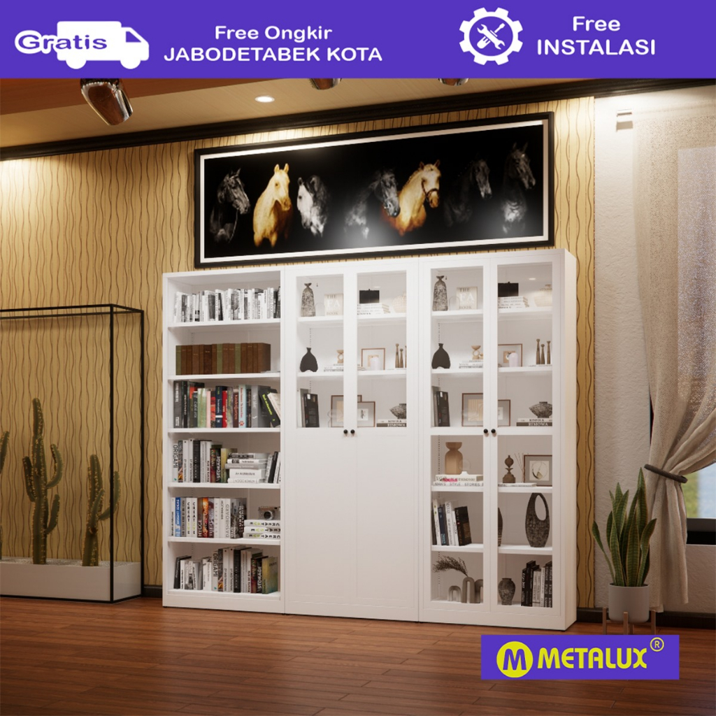 Jual METALUX TAMBA - Lemari Pajangan Besi Set | Steel Rack Display Set ...