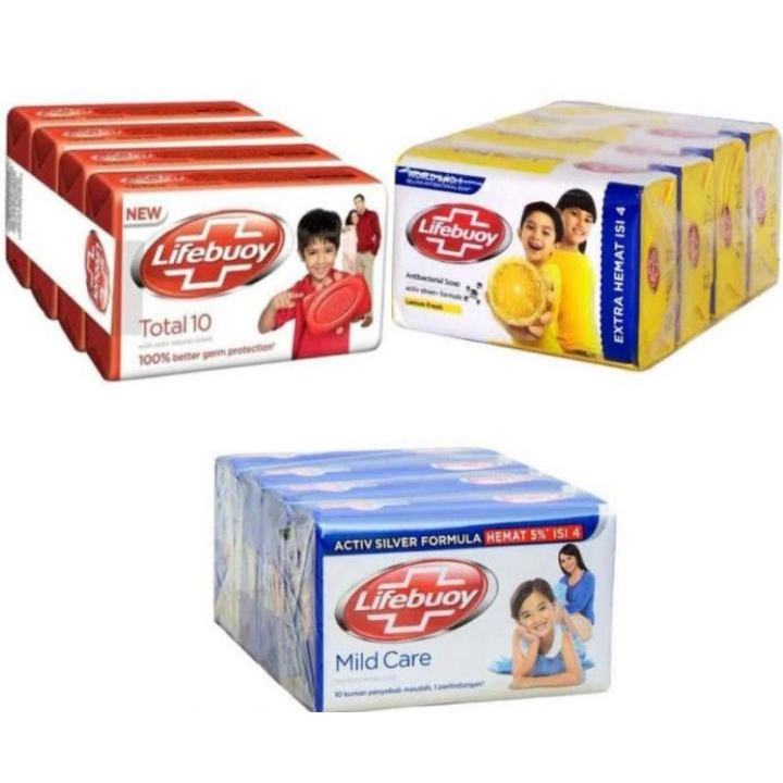 Jual Lifebuoy Sabun Batang Antiseptik 100gr - Isi 4 MultiPack | Shopee ...