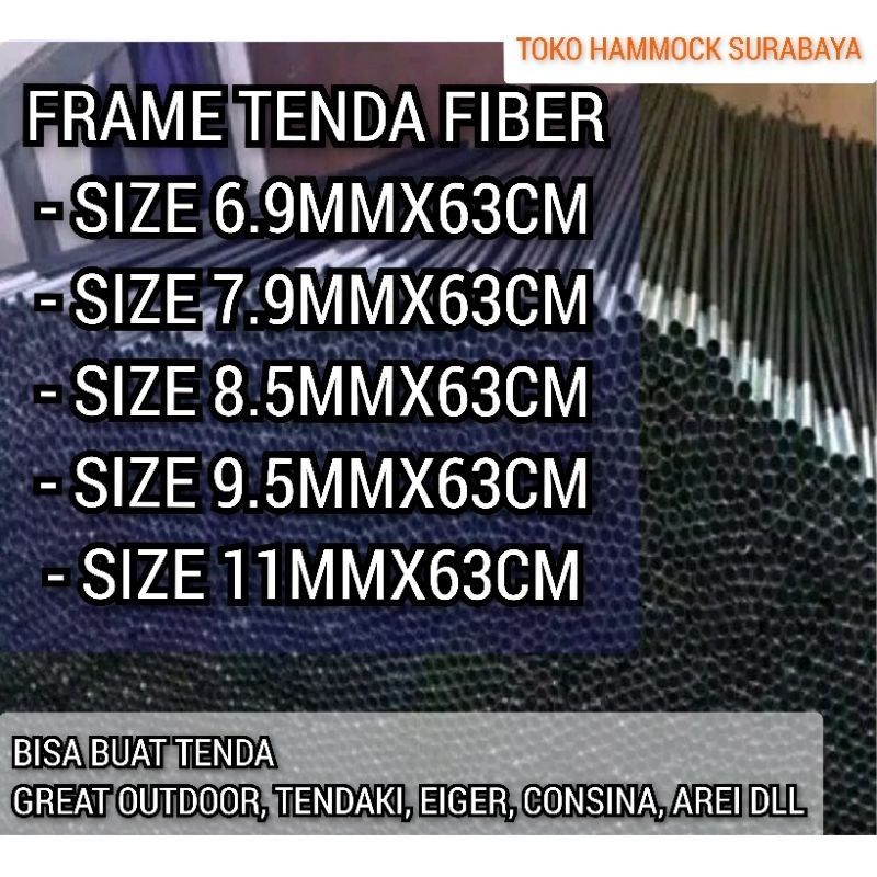 Jual Frame Tenda 2 / 4 / 6 Orang Fiber Great Outdoor - Rangka Tenda 6 ...