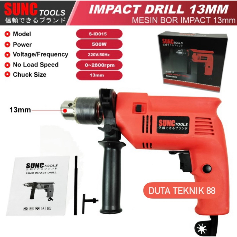 Jual SUNC Tools Mesin Bor 13mm Kayu Besi Beton Listrik Elektrik 13 mm ...