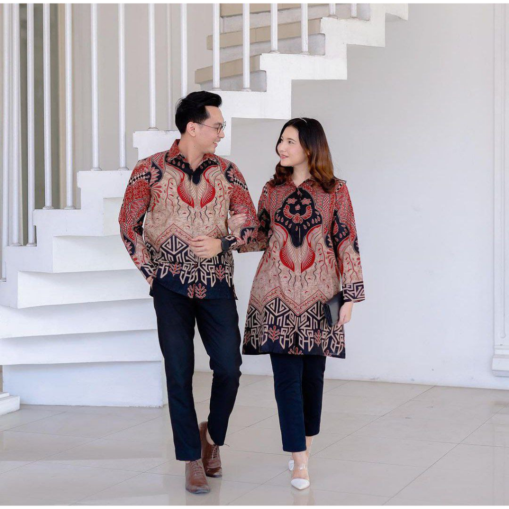 Jual Benang Raja Batik Couple Pria Wanita Katun Motif Sukun | Shopee ...