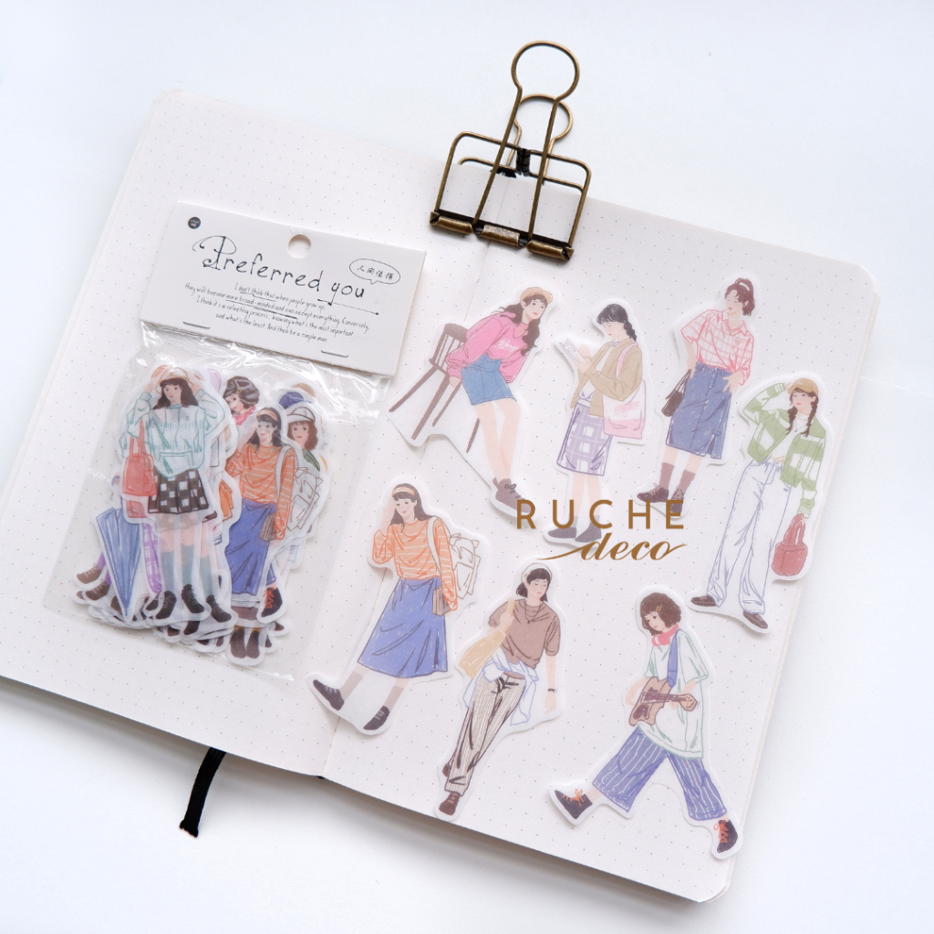 Jual RUCHE DECO - People Sticker Pack 1 / People Sticker Set / OOTD ...