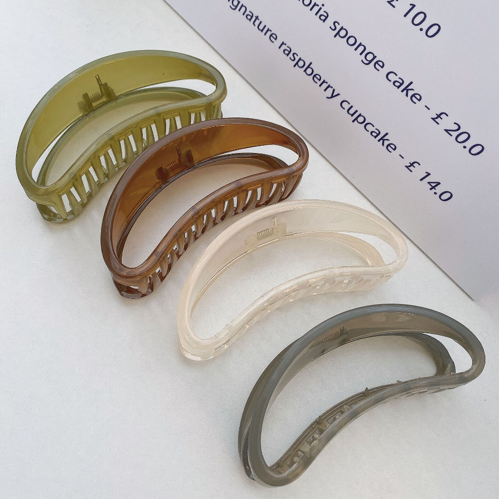 Jual JEDAI HALF MOON JELLY COLOR SIZE JUMBO JEPIT KOREA RAMBUT TEBAL ...