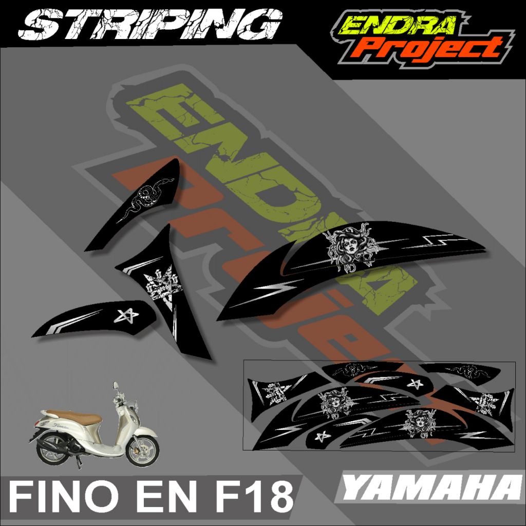 Jual [COD] Stiker FINO striping FINO motor YAMAHA motor sticker variasi ...