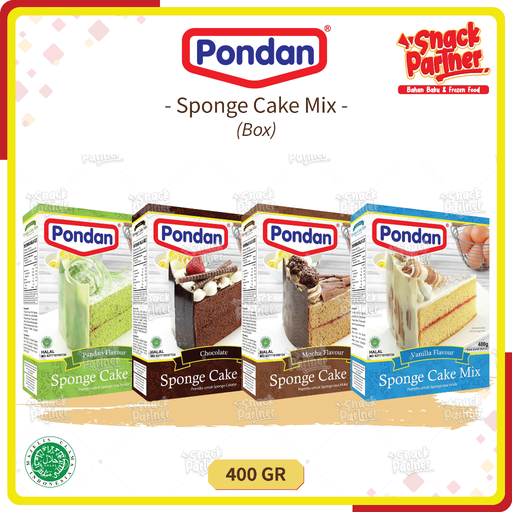 Jual PONDAN SPONGE CAKE MIX 400 GR / BOX - Tepung Premix Premiks ...